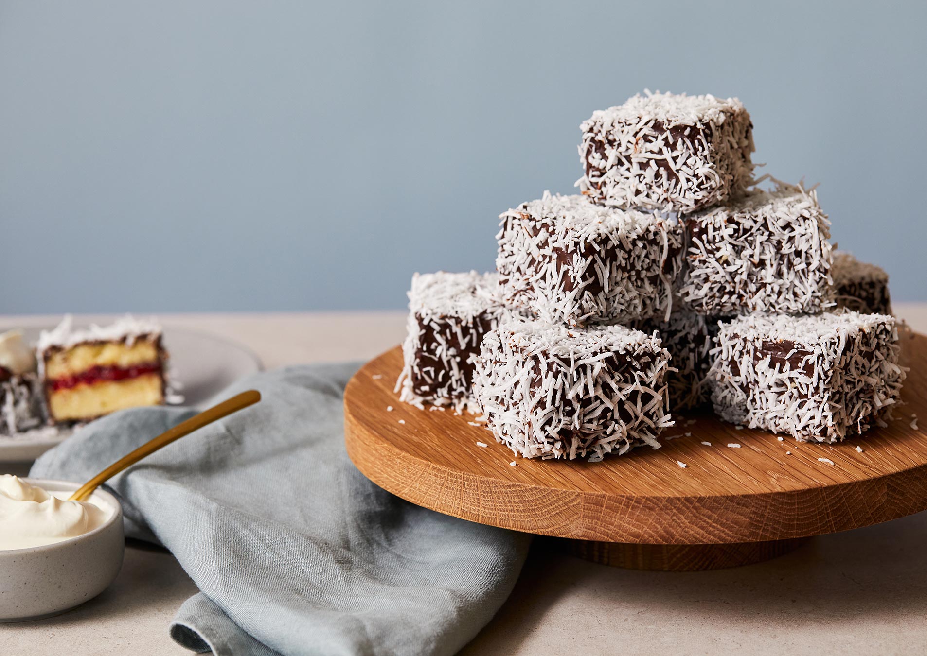 Chocolate Lamingtons with Tamarillo & Strawberry Jam Recipe | Westgold AU
