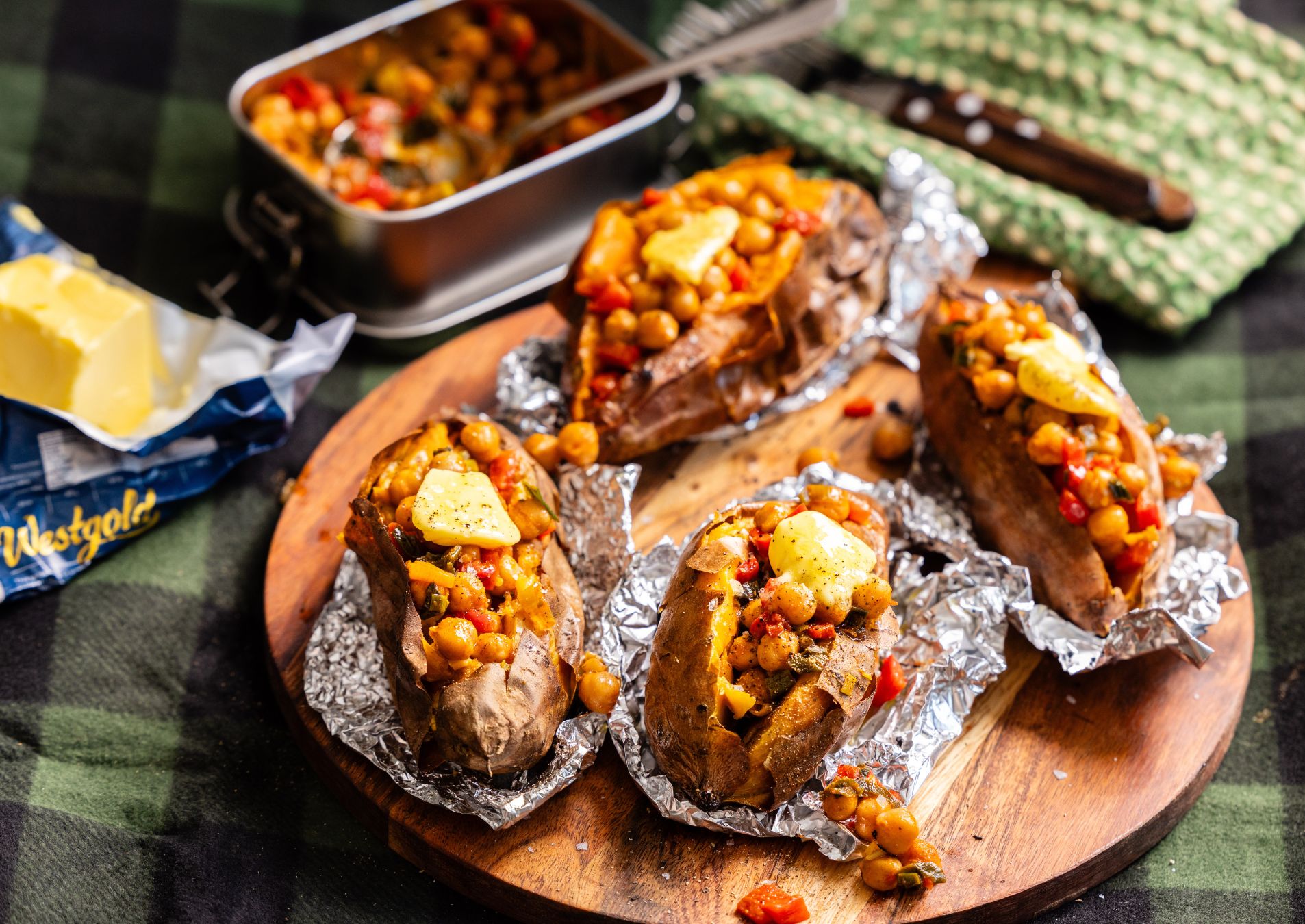 Baked Kumara with Smoky Chickpeas | Westgold NZ